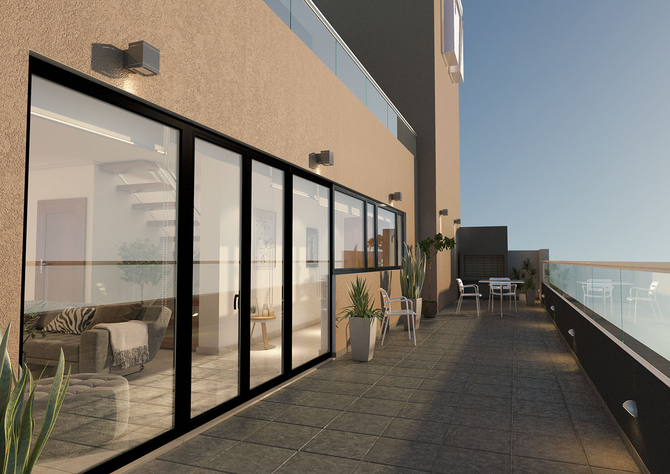 Render Balcón piso 10 – Patagonia Bienes Raices